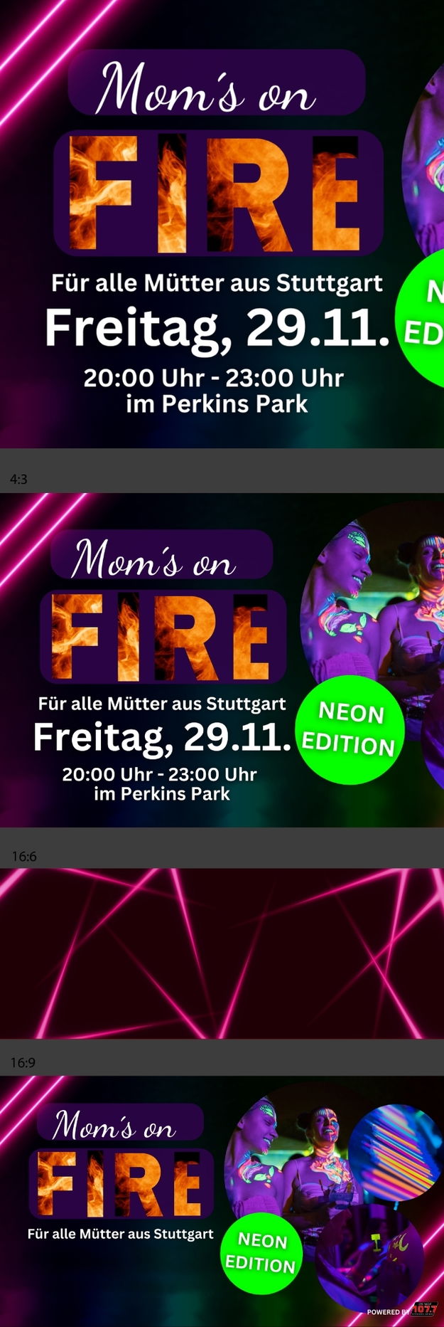 Mom's on Fire 2025 - Neon Edition im Perkins Park | DIE NEUE 107.7
